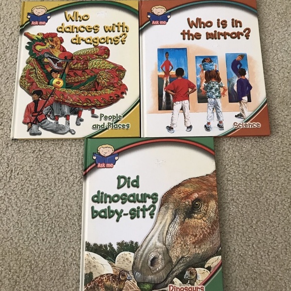 Toys | Set Of 3 Ask Me Books Dinosaurs Science People | Poshmark